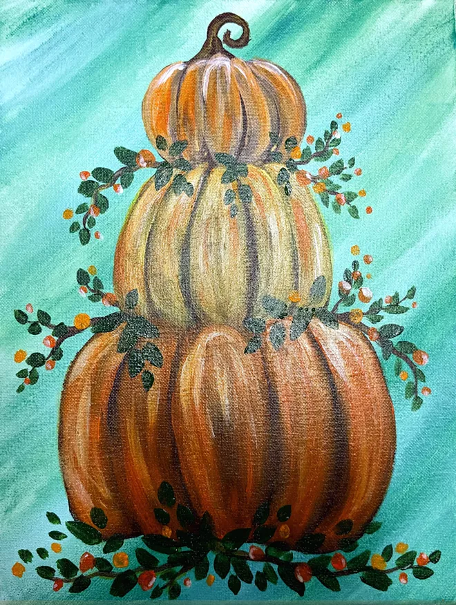 Acrylic Painting Class: Pumpkin Stack | Dane Joe Espresso | Visual Arts | The Pacific Northwest ...